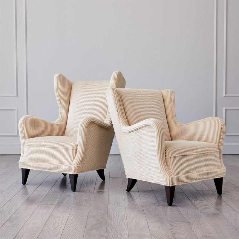 Global Views Wing Chair Wide Wale Corduroy Wayfair